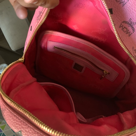 MCM | Bags | Authentic Mcm Hot Pink Small Backpack | Poshmark